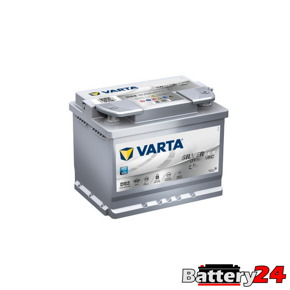 Varta 646 AGM Car Battery – 12V 60Ah, 680 CCA Battery24