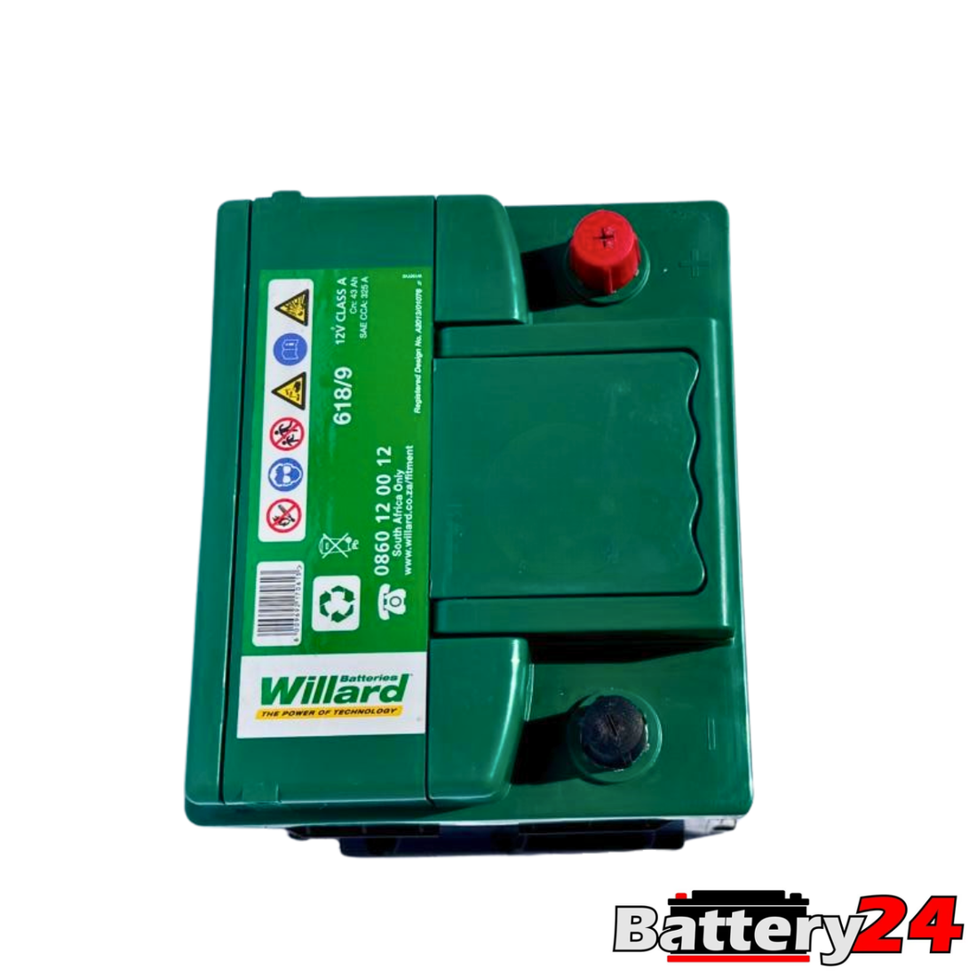 Willard 618/619 Car Battery – 12V 43Ah, 325 CCA Battery24