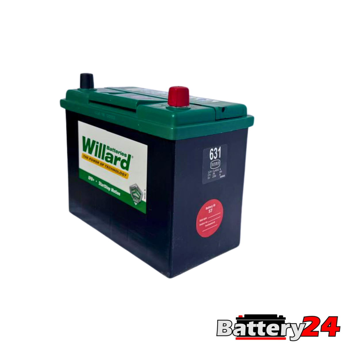 Willard 631 Car Battery – 12V 36Ah, 295 CCA Battery24