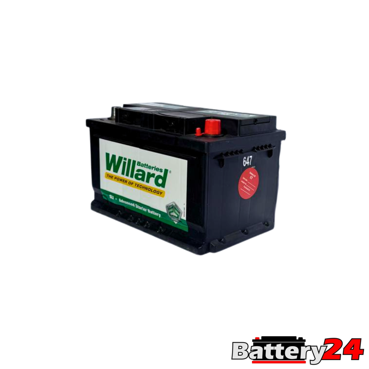 Willard 647/651 Car Battery – 12V 60Ah, 460 CCA Battery24