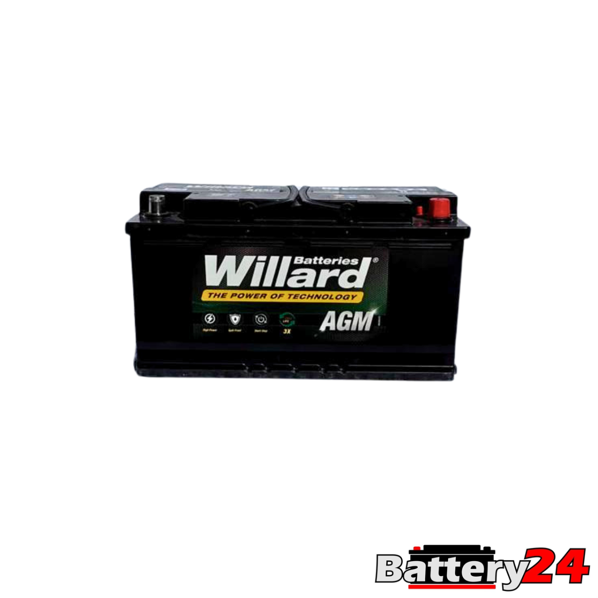Willard 658 AGM Car Battery – 12V 95Ah, 850 CCA Battery24